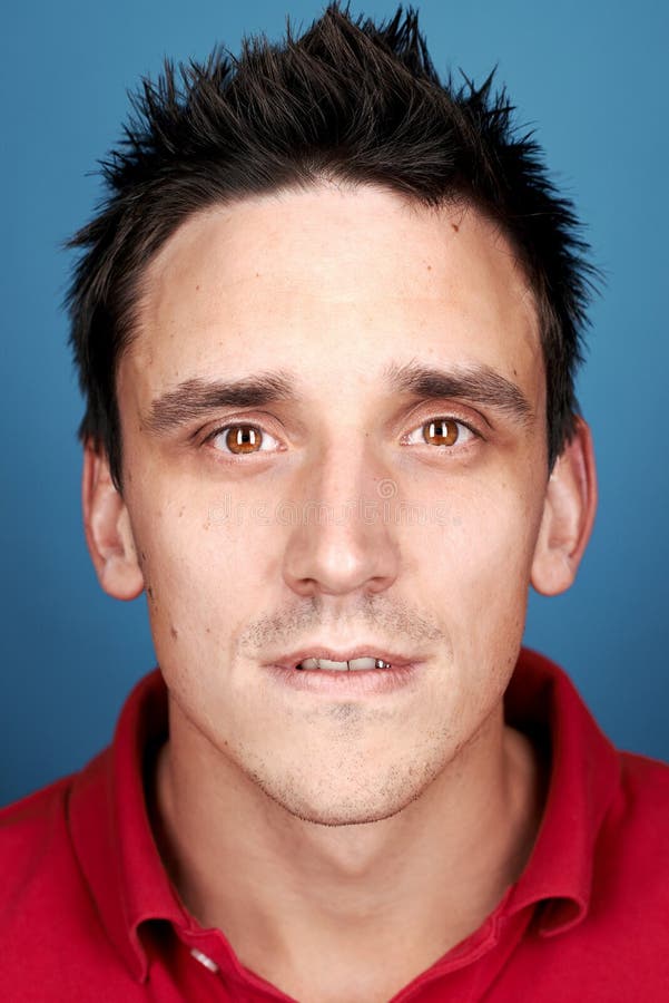 Real man face stock image. Image of masculine, serious - 33714207