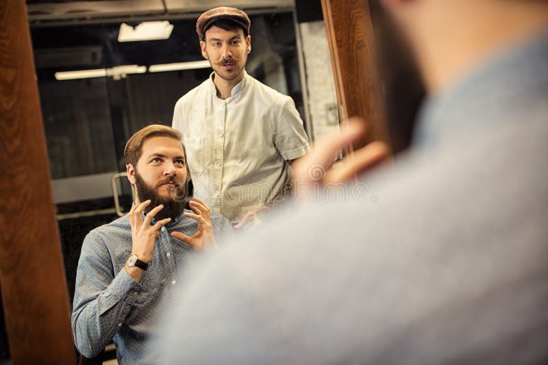 Real man grooming stock photo. Image of barber, chair - 67017020