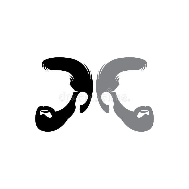 Real Man Masculine Beard Symbol Vector Logo Stock Illustration ...