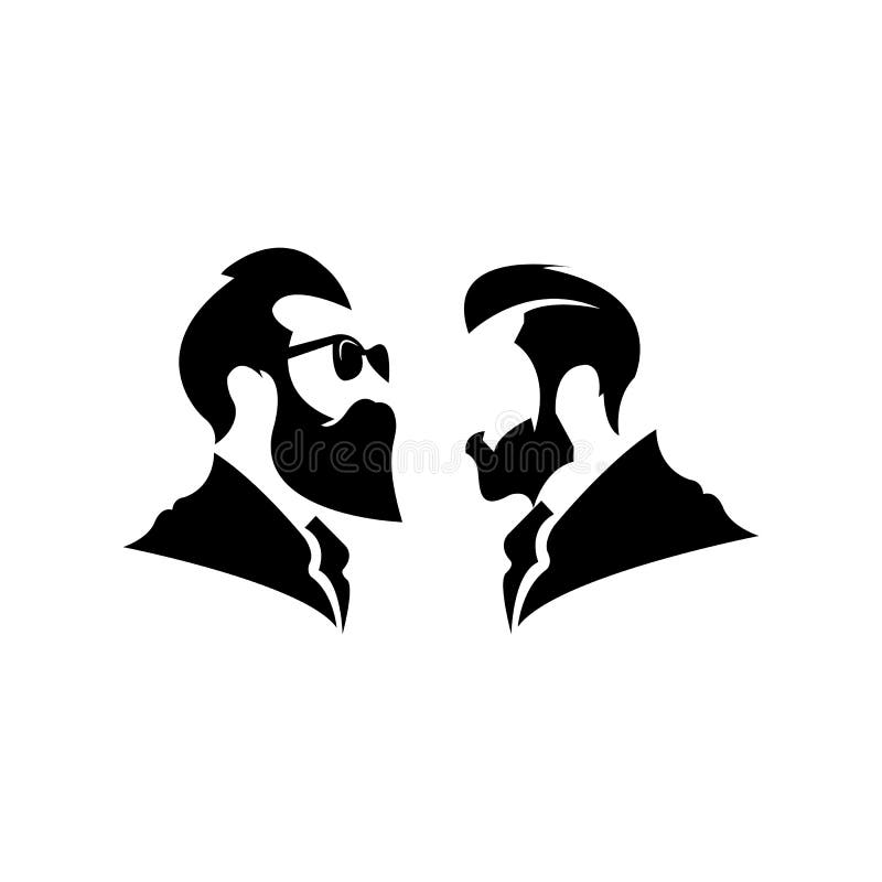 Real Man Masculine Beard Symbol Vector Logo Stock Illustration ...