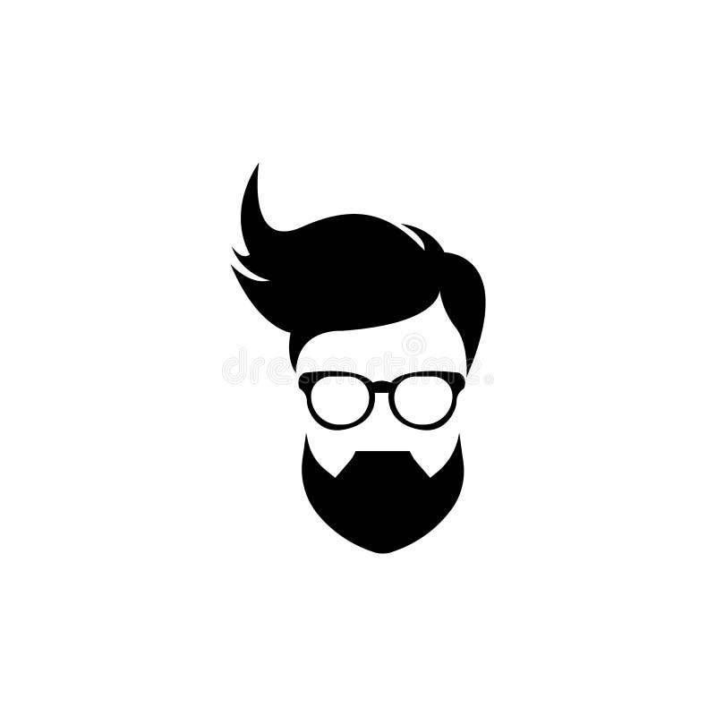 Real Man Masculine Beard Symbol Vector Logo Stock Vector - Illustration ...