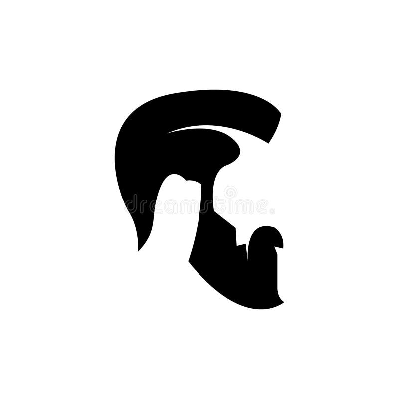 Real Man Masculine Beard Symbol Vector Logo Stock Vector - Illustration ...