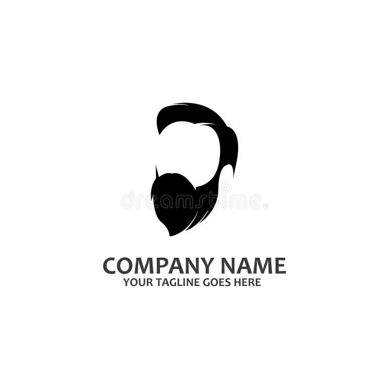 Real Man Masculine Beard Symbol Vector Logo Stock Illustration ...