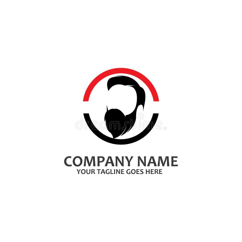 Real Man Masculine Beard Symbol Vector Logo Stock Illustration ...