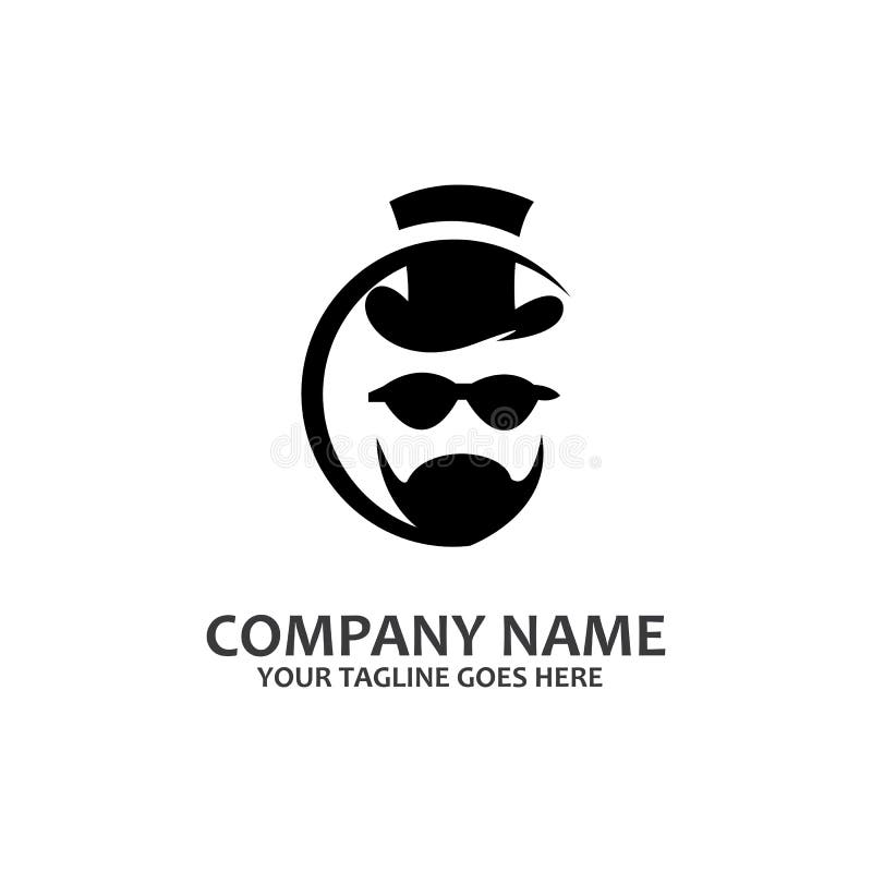 Real Man Masculine Beard Symbol Vector Logo Stock Illustration ...