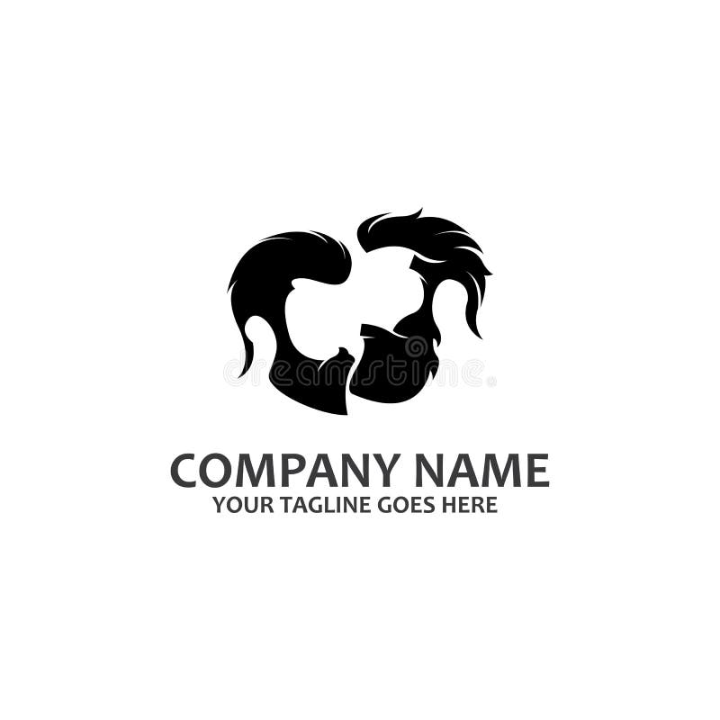 Real Man Masculine Beard Symbol Vector Logo Stock Illustration ...