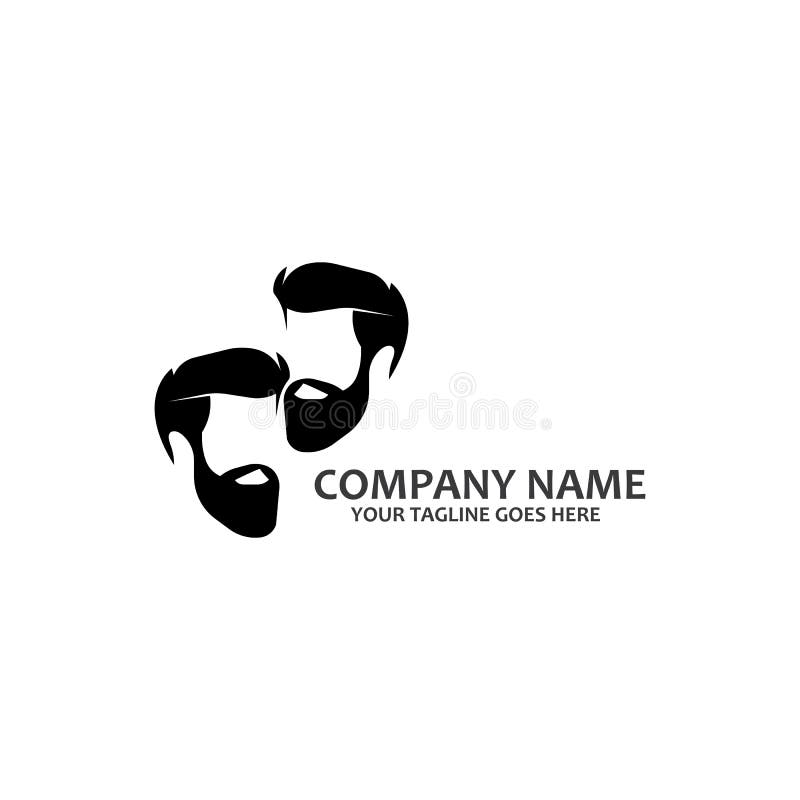 Real Man Masculine Beard Symbol Vector Logo Stock Vector - Illustration ...