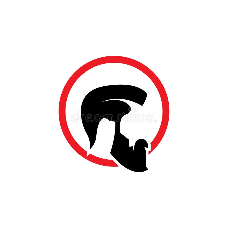 Real Man Masculine Beard Symbol Vector Logo Stock Vector - Illustration ...
