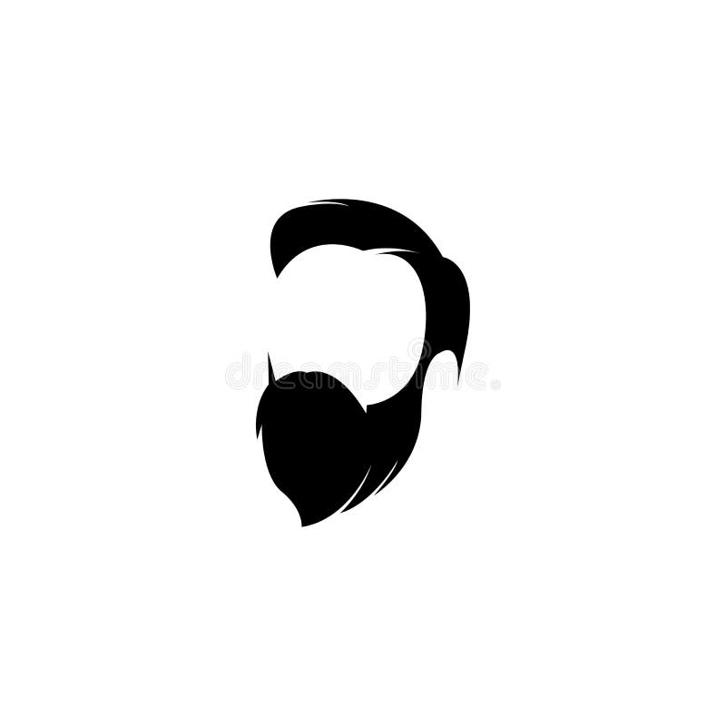 Real Man Masculine Beard Symbol Vector Logo Stock Vector - Illustration ...