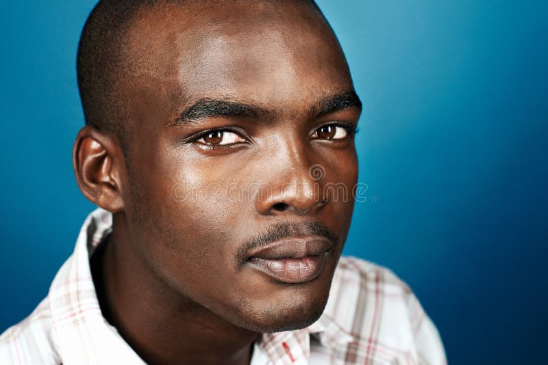 Real man portrait stock image. Image of profile, closeup - 33718609