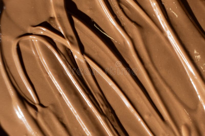 Real Melted Milk Chocolate Top View, Chocolate Texture. Stock Image ...