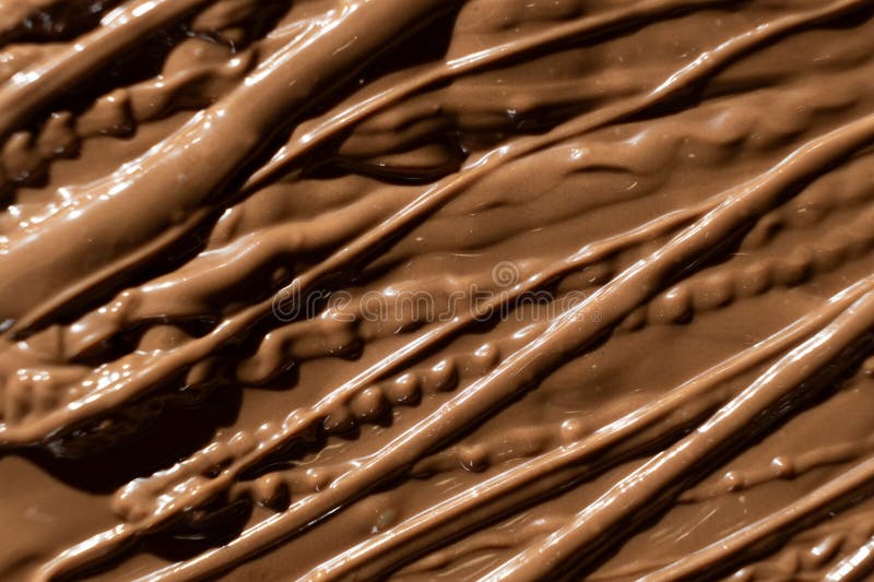 Real Melted Milk Chocolate Top View, Chocolate Texture. Stock Photo ...