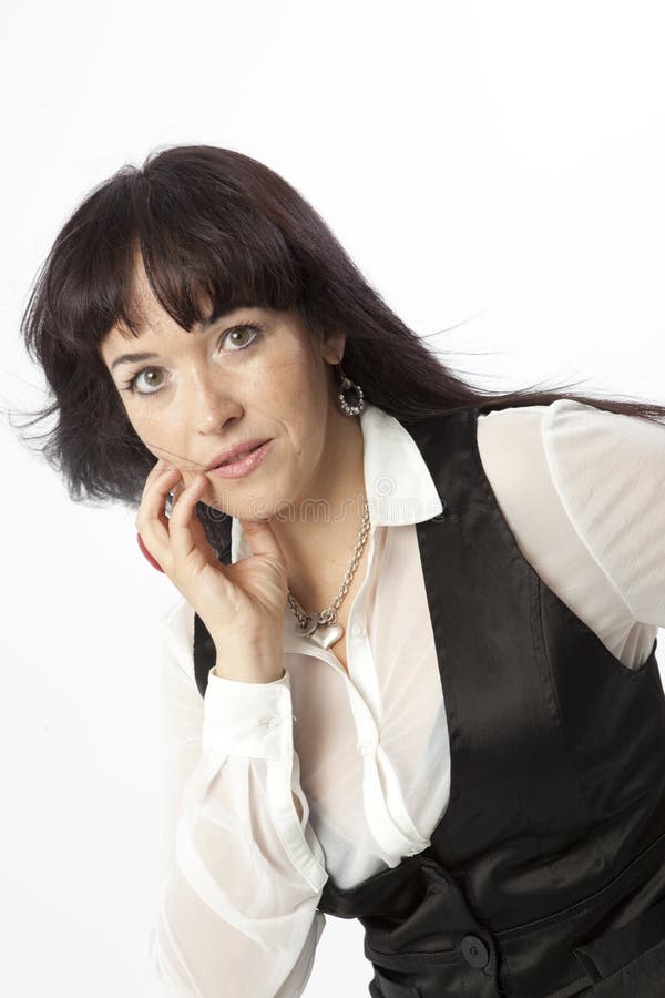 Real middle aged woman stock image. Image of joyful, stylish - 34580017