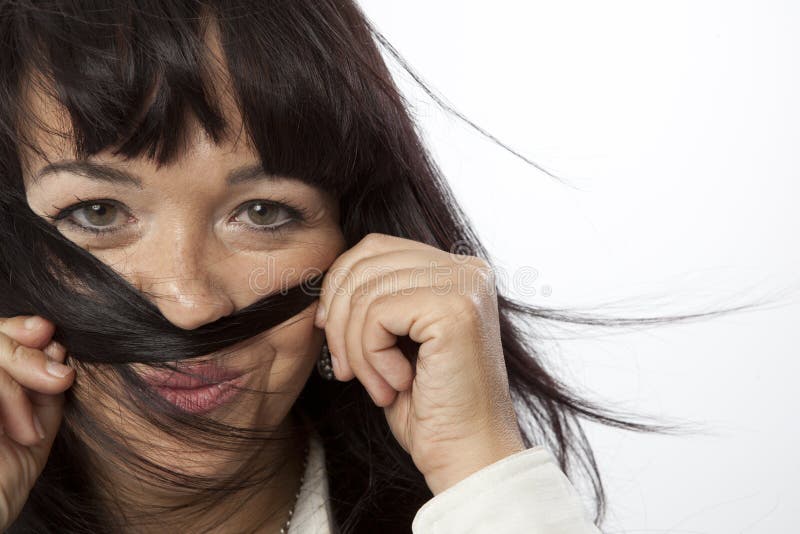 Real middle aged woman stock photo. Image of dark, female - 34579942