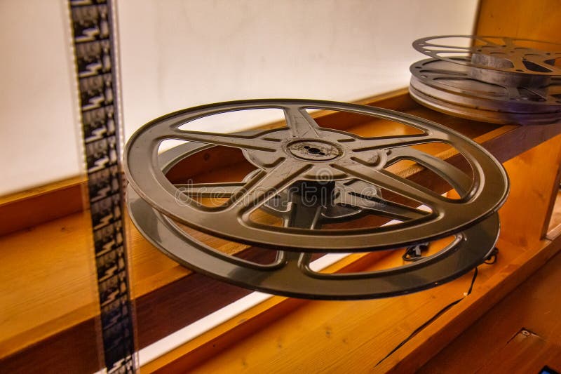 Real 35 Mm Film Projector Tape in the Old Studio Stock Photo - Image of ...