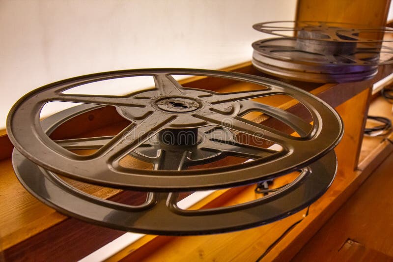 Real 35 Mm Film Projector Tape in the Old Studio Stock Photo - Image of ...