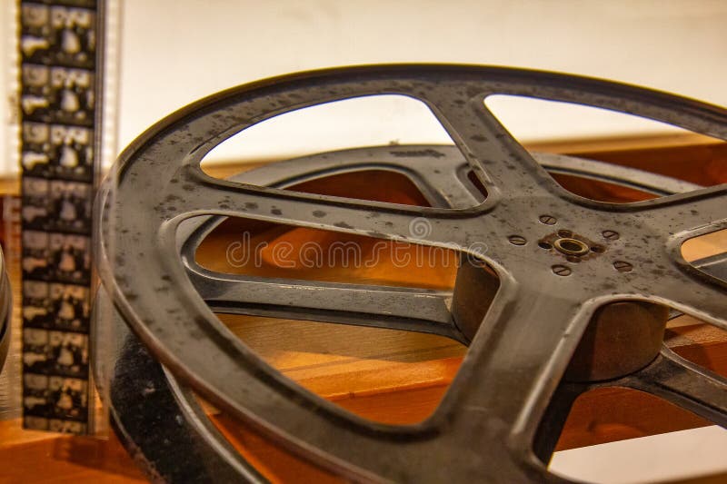 Real 35 Mm Film Projector Tape in the Old Studio Stock Photo - Image of ...