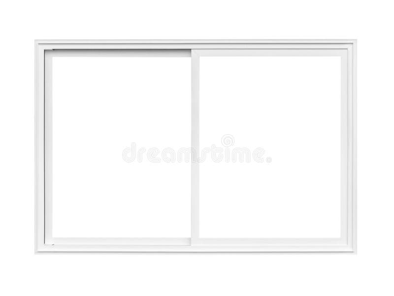 Real Modern House Window Frame Isolated on White Background with ...