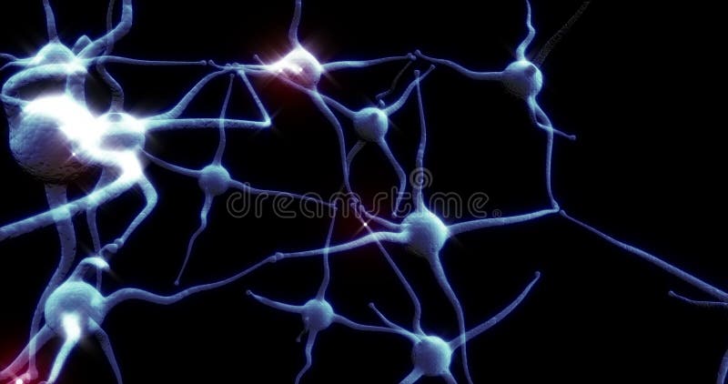 Blue Neuron Synapse Network with Red Electric Impulse Activity Able To ... Blue Neuron Synapse Network with Red Electric Impulse Activity Able To ...