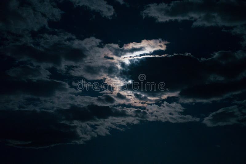 Real Night Sky with the Moon Stock Image - Image of dreams, nature ...