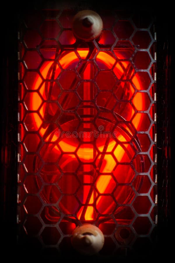 The Real Nixie Tube Indicator of the Numbers of Retro Style. Stock ...