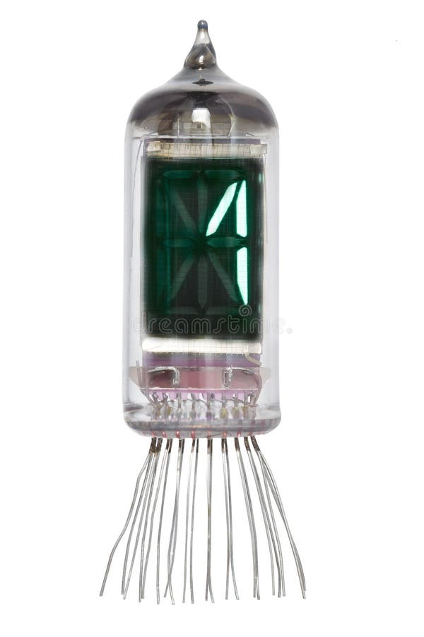The Nixie Tube Indicator of the Numbers of Retro Style. Indicator Glow ...