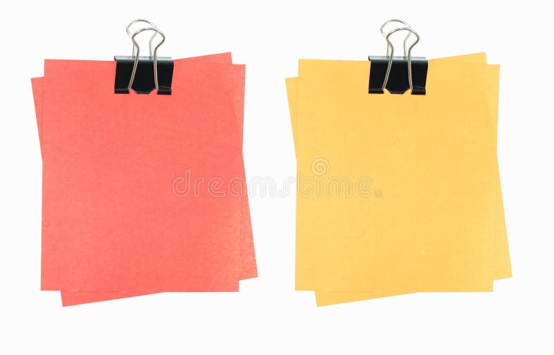 Reminder Note with Paper-clip Stock Illustration - Illustration of ...