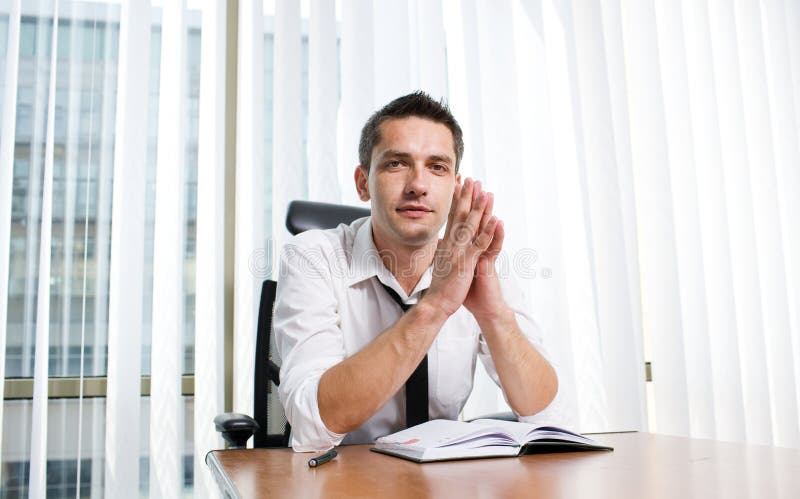 Real Office Worker on Meeting Stock Image - Image of male, office: 15633919
