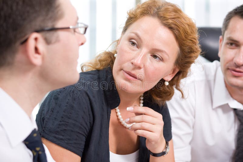 Real Office Worker on Meeting Stock Image - Image of male, office: 15633919