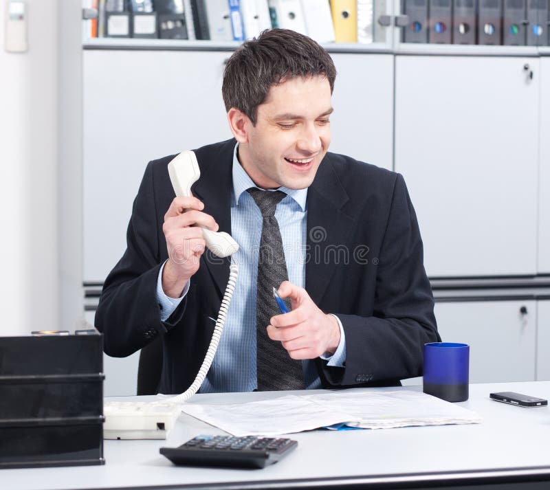 Real Office Worker Posing for Camera Stock Image - Image of smiling ...