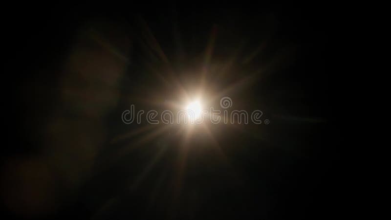 Real Optical Lens Flare on Black Background Stock Footage - Video of ...