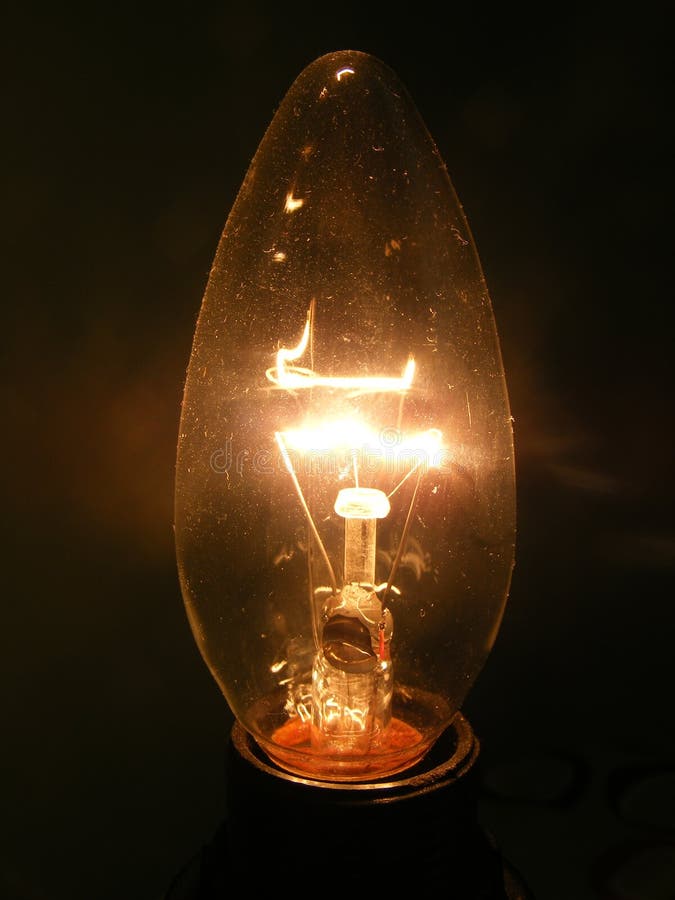 Real Orange lightbulb stock image. Image of real, glowing - 40083835