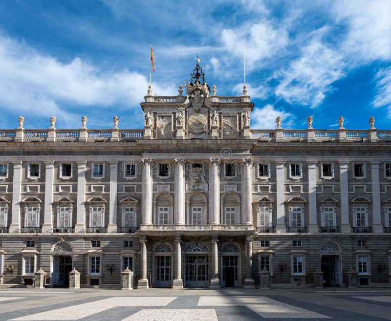 Real palace, madrid, spain stock photo. Image of landmark - 261516732