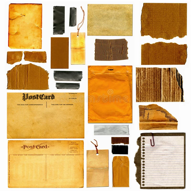 Real Paper Items Big Set stock image. Image of hang, gift - 16113113