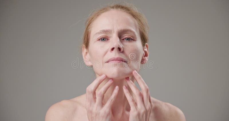 Real People Concept Of Age Beauty Health And Dry Skin Care