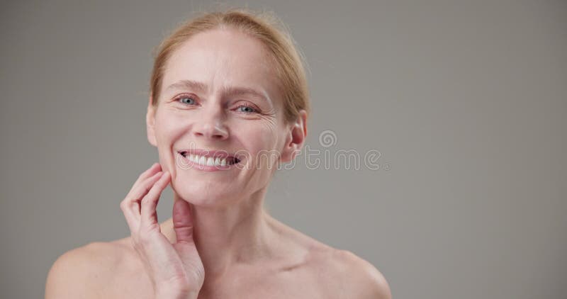 Real People Concept Of Age Beauty Health And Dry Skin Care