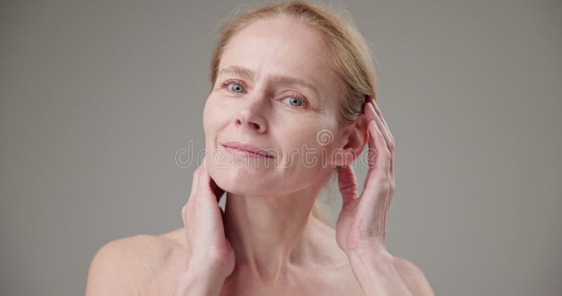Real People Concept Of Age Beauty Health And Dry Skin Care