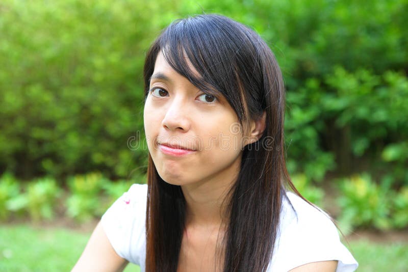 Real people, girl smile stock photo. Image of look, park - 16082826