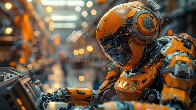 Real Photo Illustrating the Collaboration between a Mechanized Industry ...