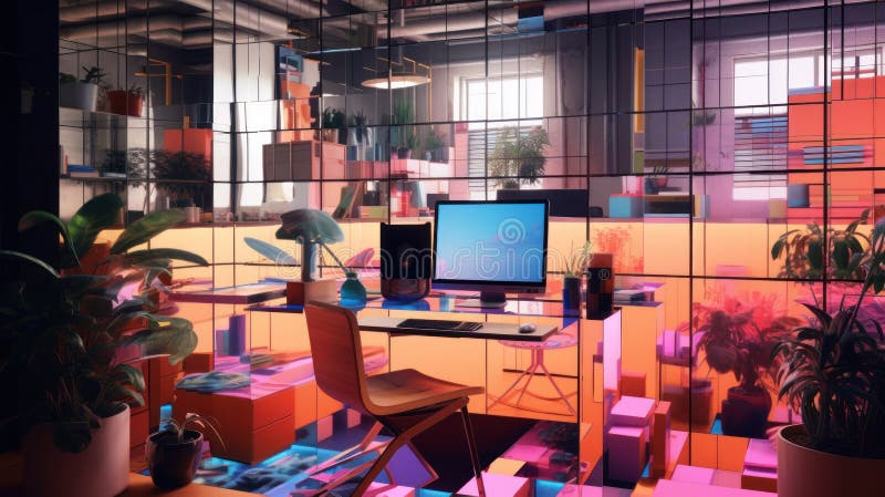 A Real Photo Showing a Combination of a Desktop Arrangement ...