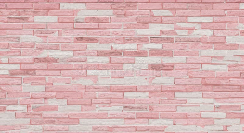 Real Pink Color Brick Wall Stone or Concrete Texture Backdrop ...
