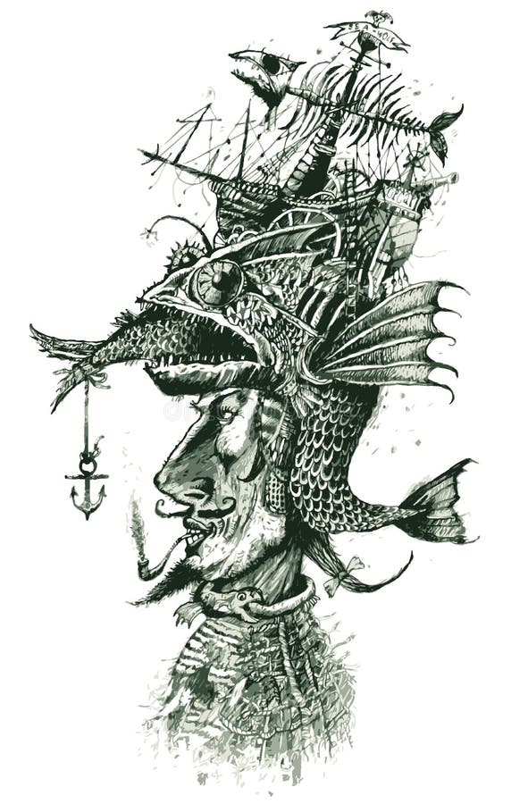 Realistic Pirate Drawing