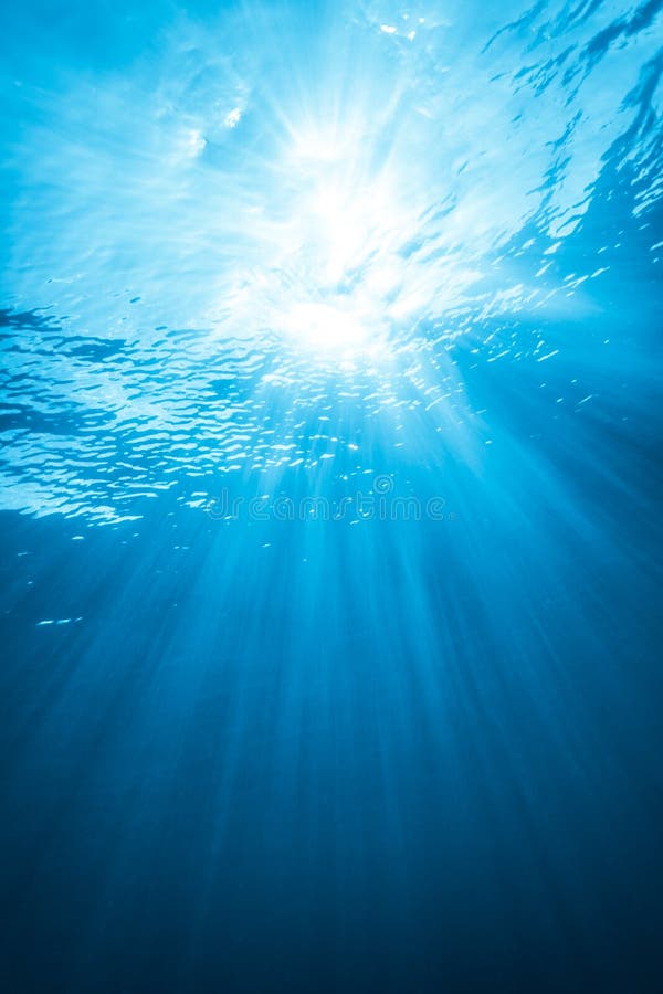 Real Ray of Light from Underwater Stock Image - Image of light ...
