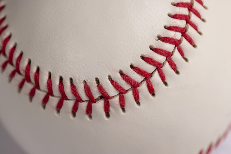 A Real Round Baseball Ball Close-up Stock Image - Image of tied ...