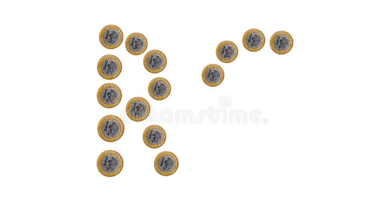 Real Sign. Brazilian Real Value Sign Made with One Real Coin Stock ...