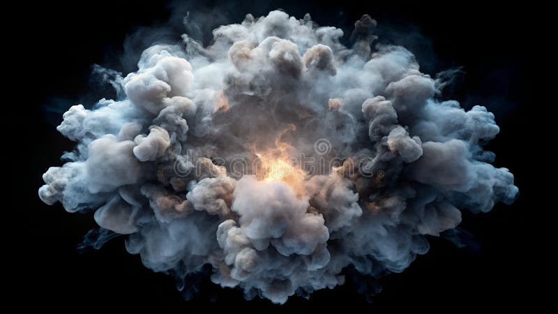 Real Smoke Exploding Outwards with Empty Center. Generative Ai Image ...