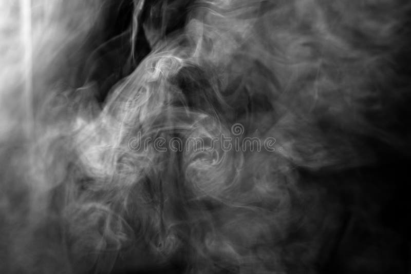 Real Smoke on Black Background Stock Image - Image of white, abstract ...