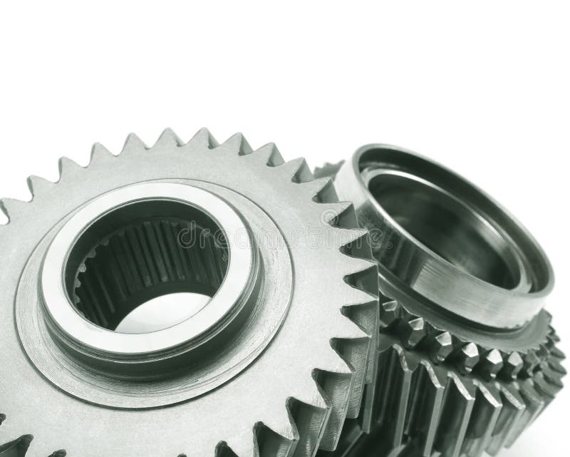 Real stainless steel gears stock photo. Image of compression - 33727000
