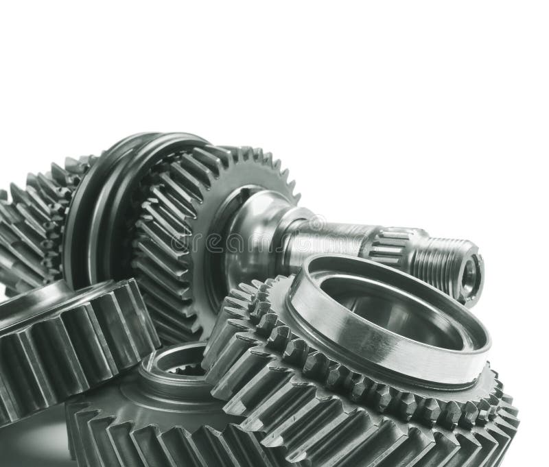 Real stainless steel gears stock photo. Image of compression - 33727000