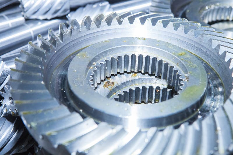 Real stainless steel gears stock photo. Image of background - 66048790